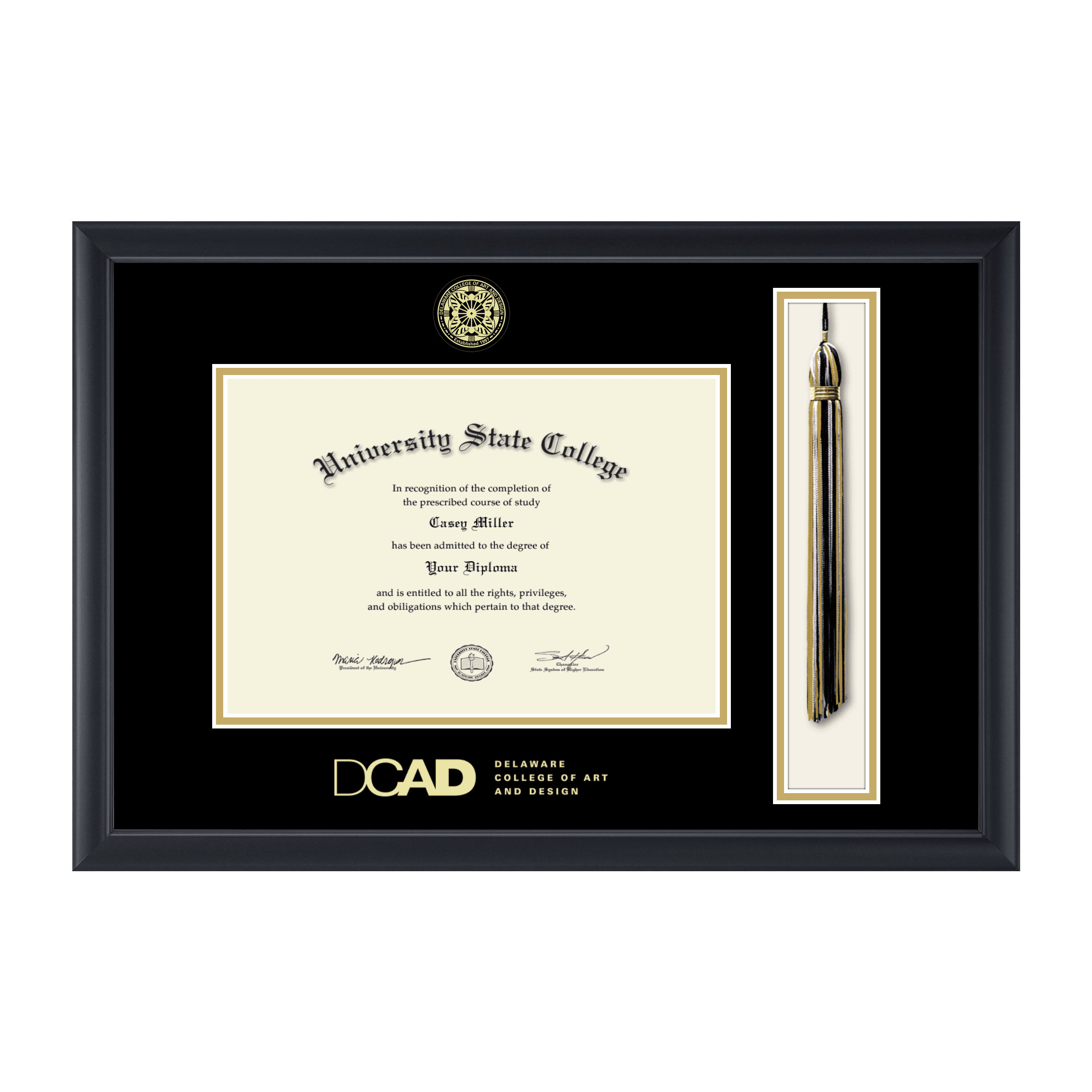 Framerly - DCAD Tassel Diploma Frame In Black Moulding - Walmart.com