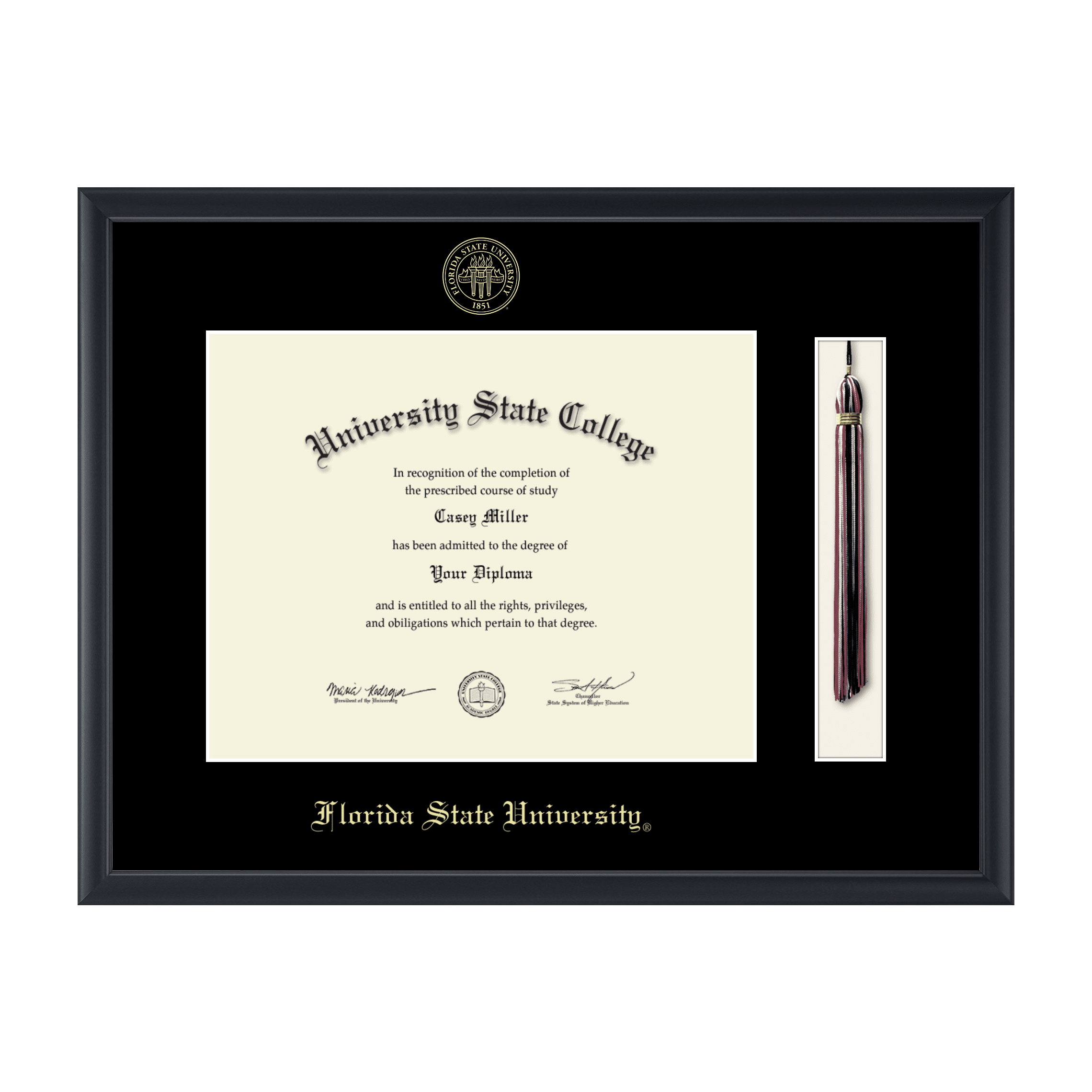 Framerly - FSU Tassel Diploma Frame with Black Mat - Walmart.com