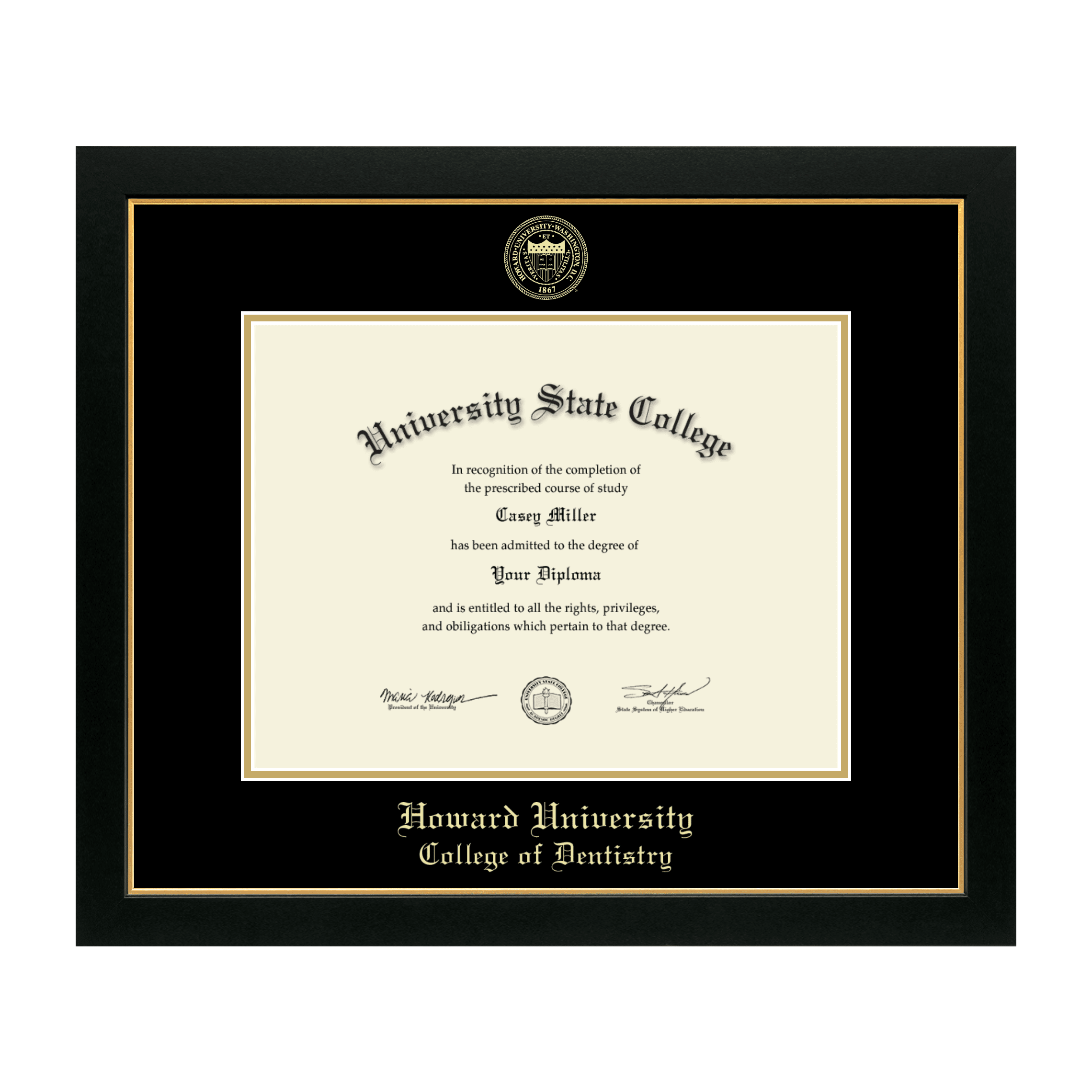 Framerly - Howard University 17W X 13H Diploma Frame - Fits a Phd ...
