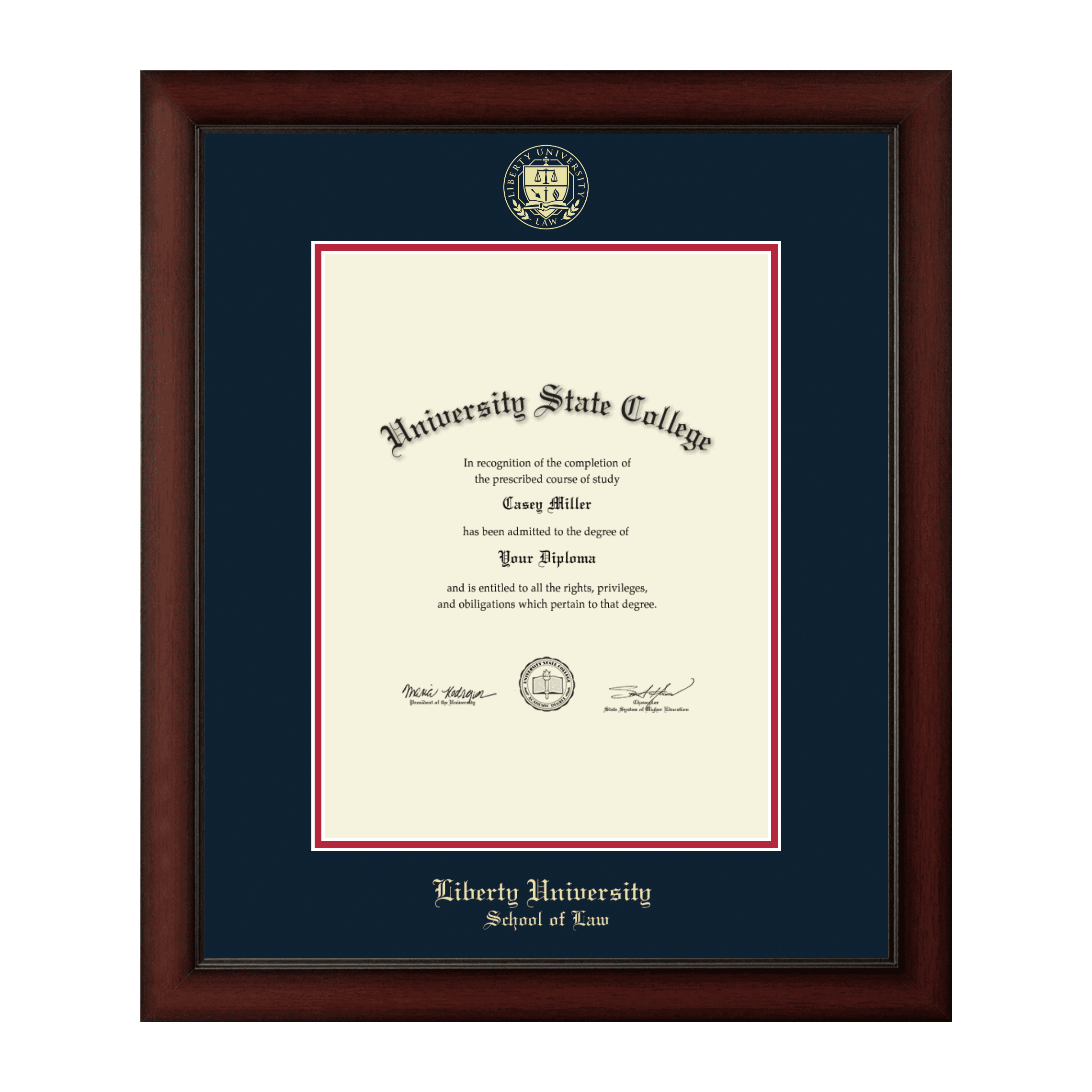 Framerly - Liberty Law Diploma Frame with Navy and Red Mat - Walmart.com