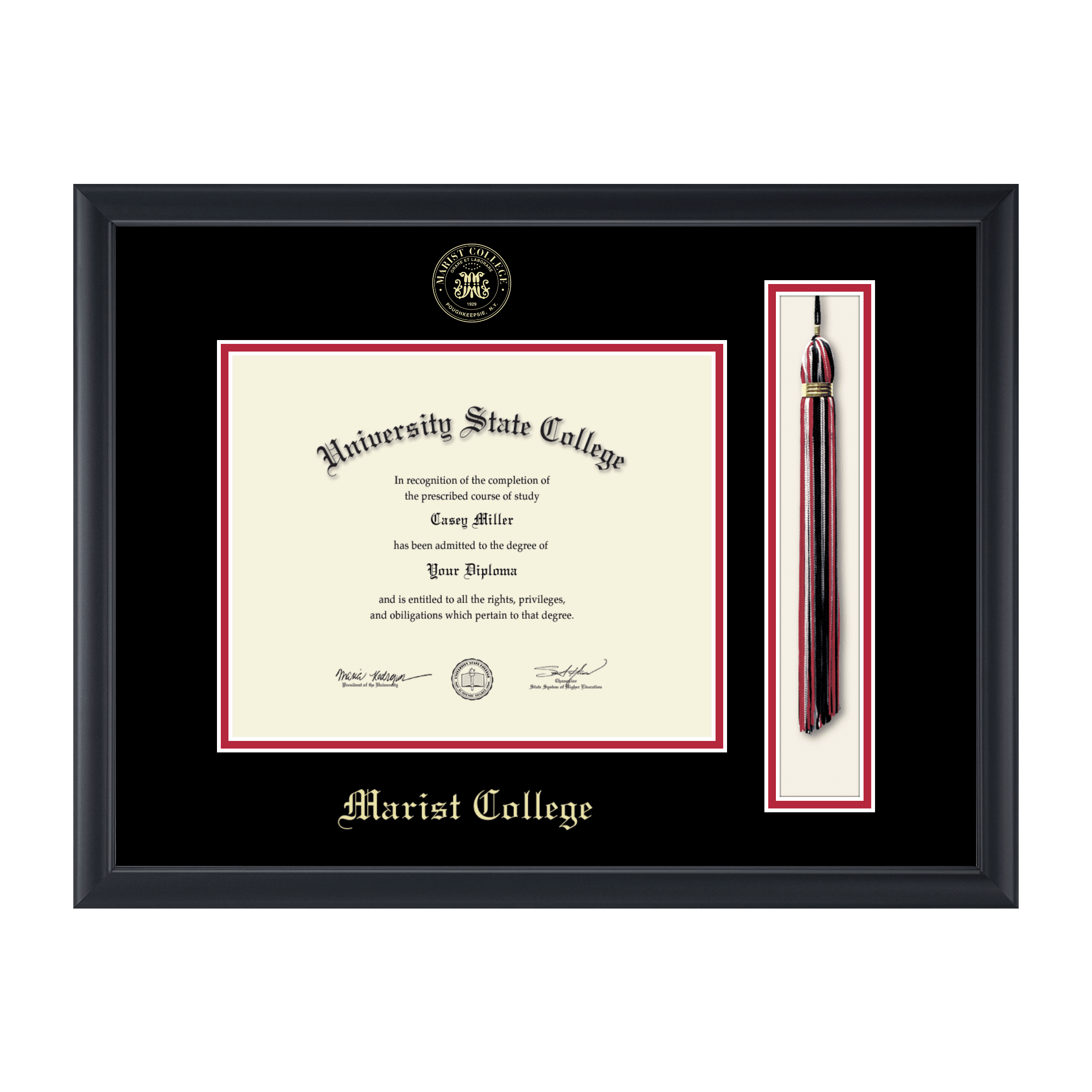 Framerly - Marist Tassel Diploma Frame with Black and Red Mat - Walmart.com