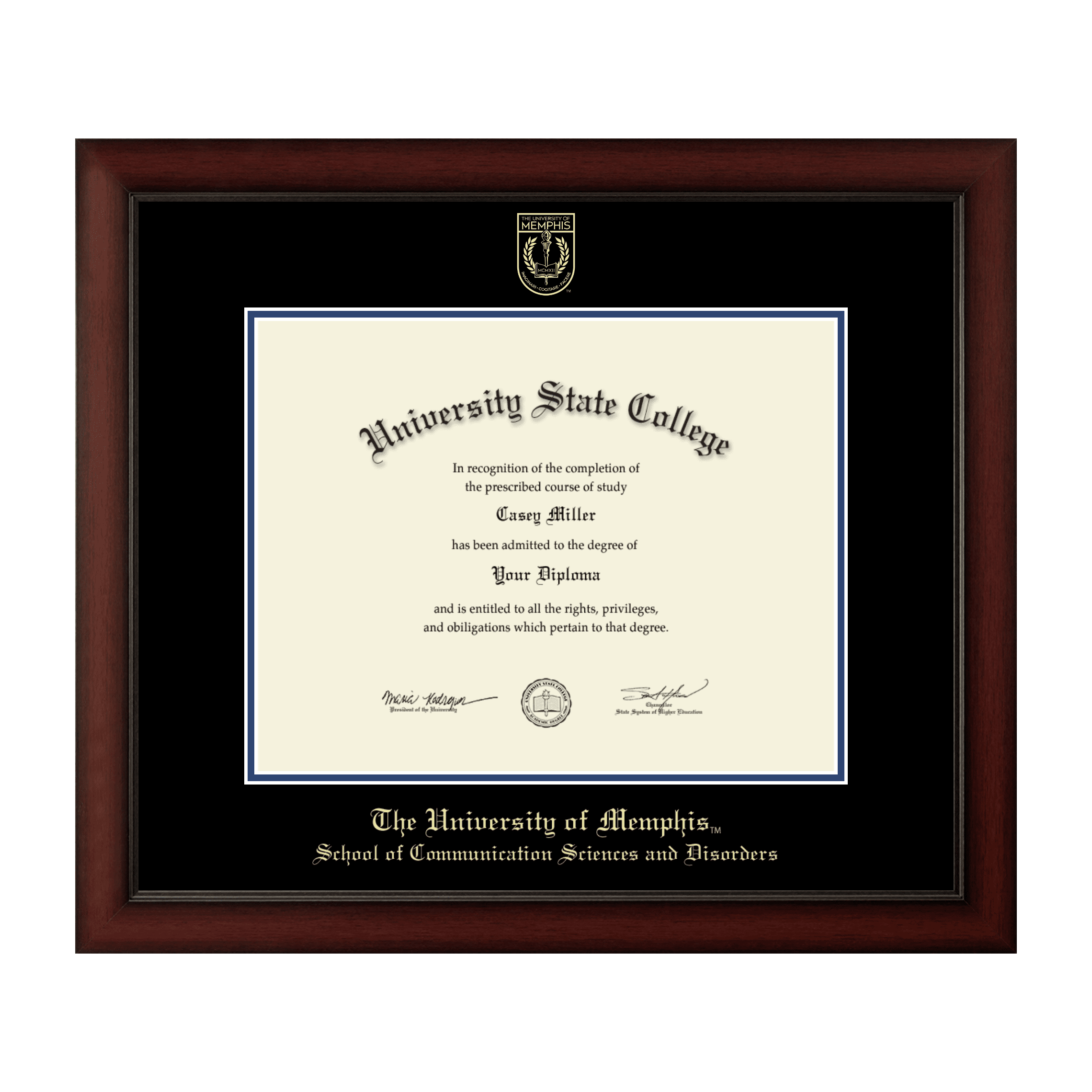 Framerly - Memphis Communication Diploma Frame with Black and Royal ...