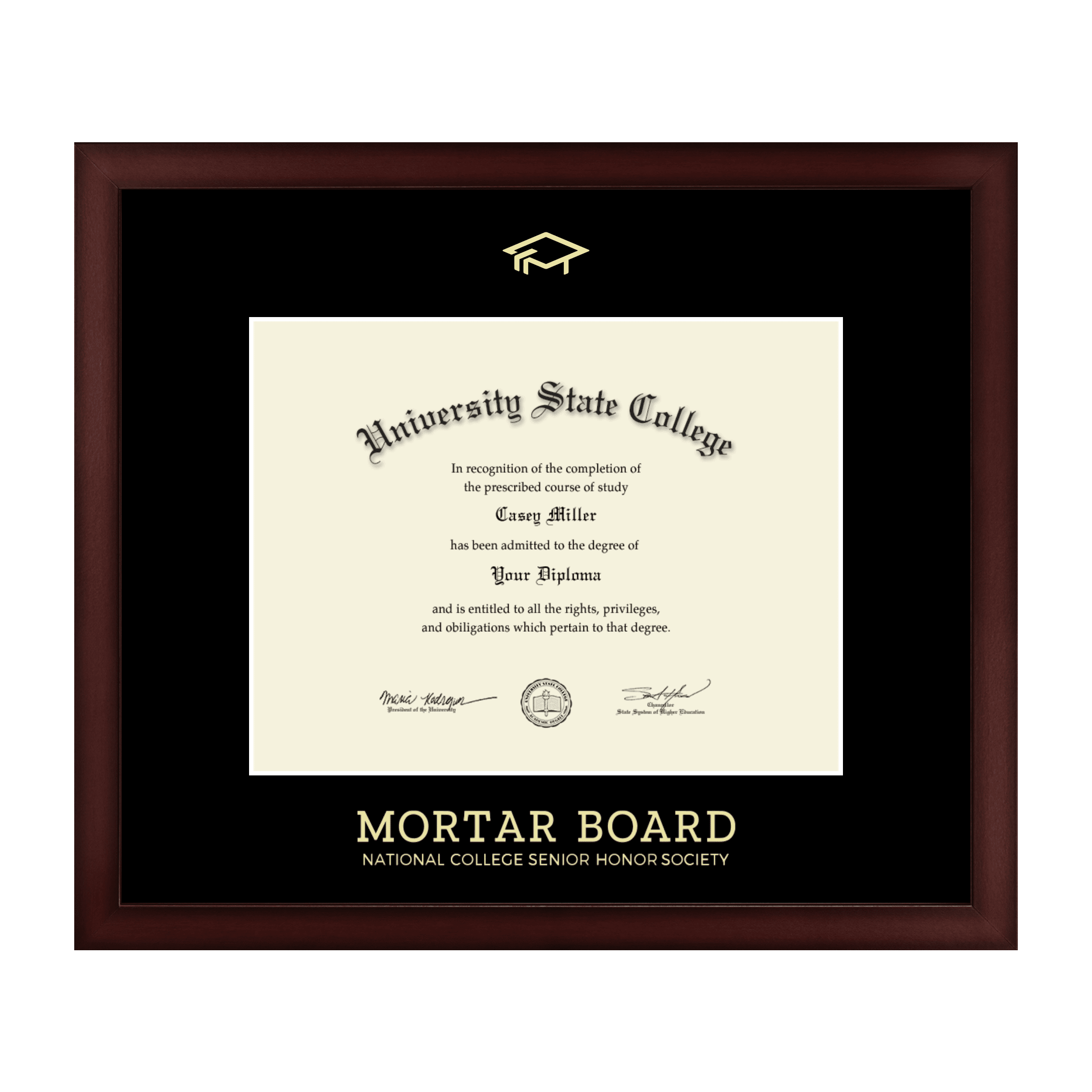 Framerly - Mortar Board Certificate Frame with Black Mat - Walmart.com