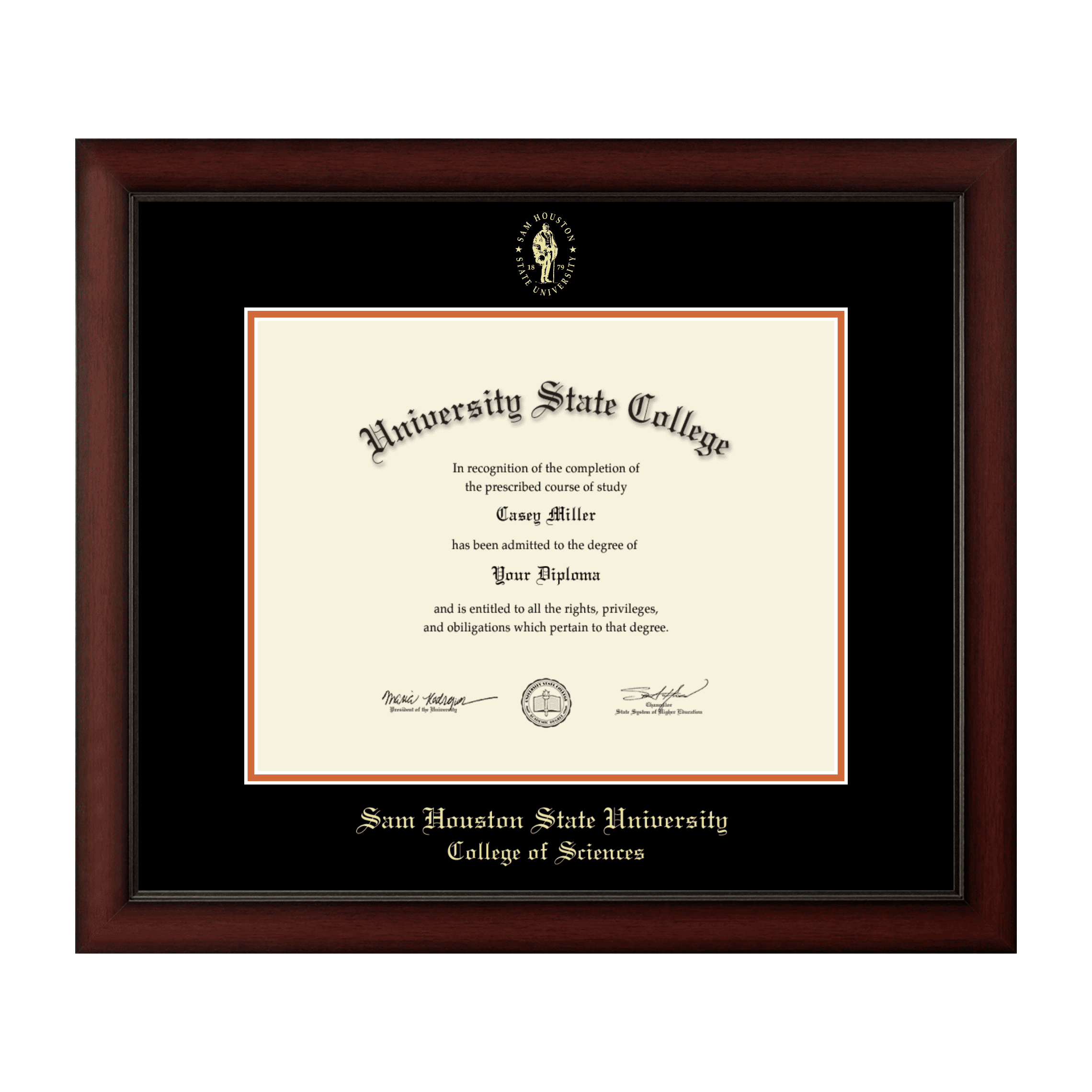 Framerly - Sam Houston State University College of Sciences 14w x 11h Diploma Frame - Fits a ...
