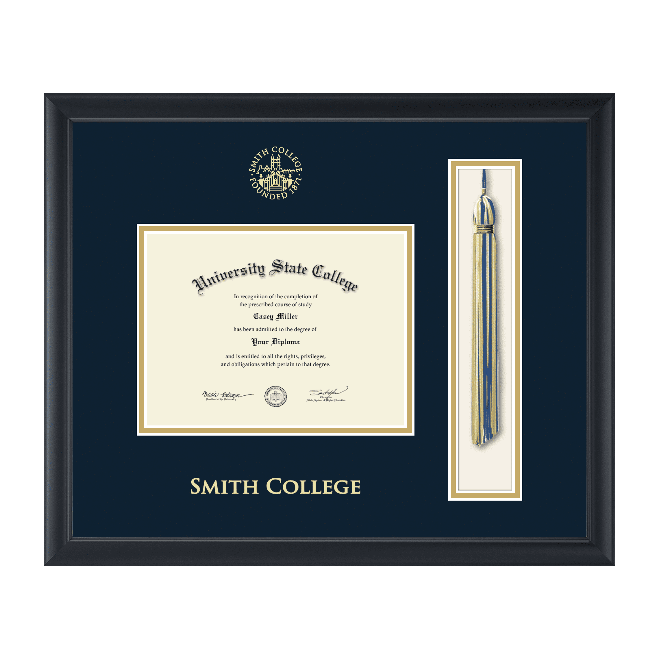 Framerly - Smith Tassel Diploma Frame In Black Moulding - Walmart.com