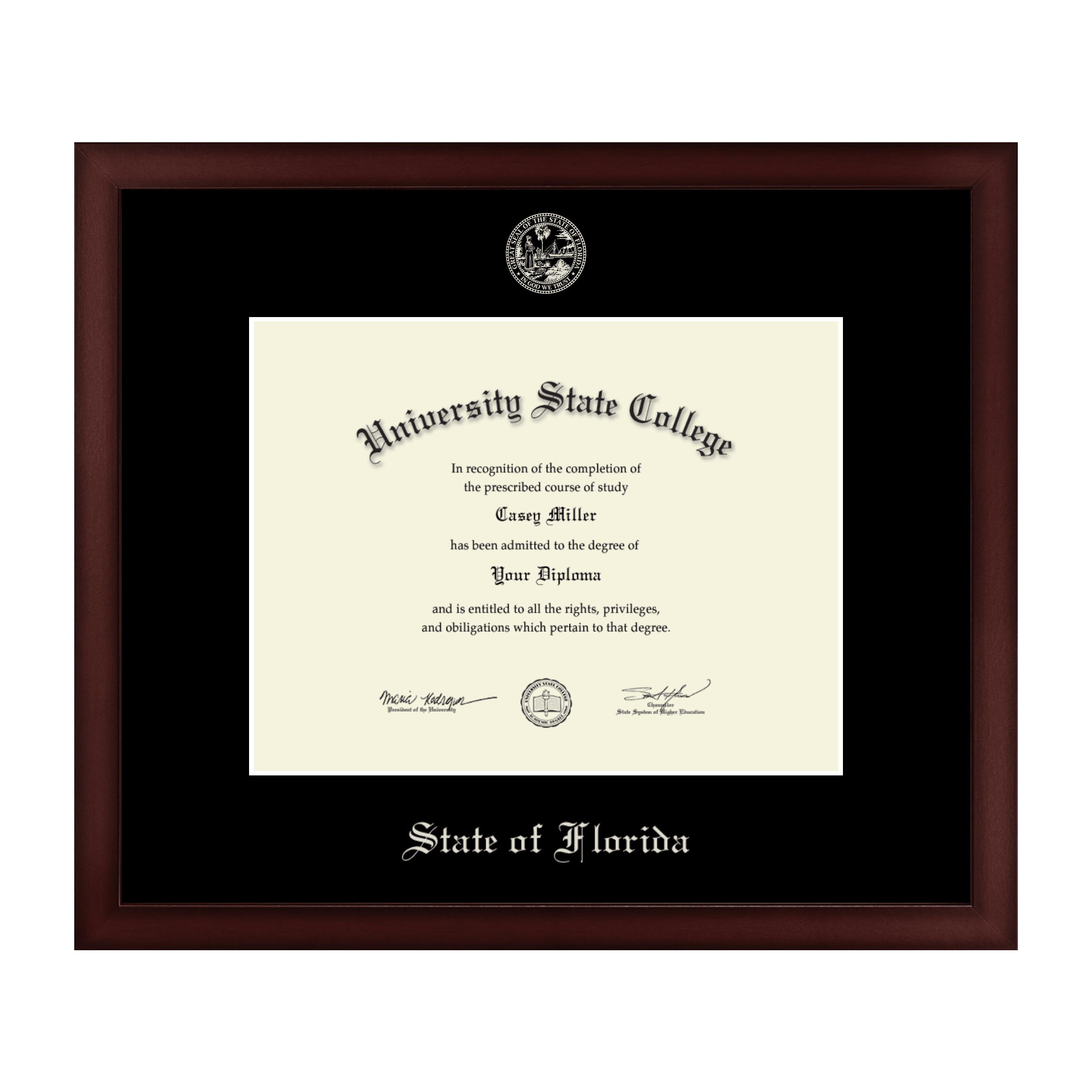 Framerly - State of Florida 11w x 8.5h Diploma Frame - Gold Embossed ...