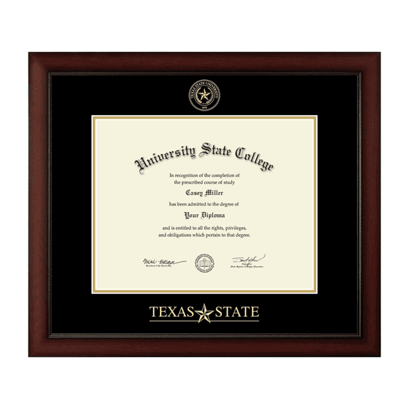 Framerly - Texas State Diploma Frame with Black and Gold Mat - Walmart.com
