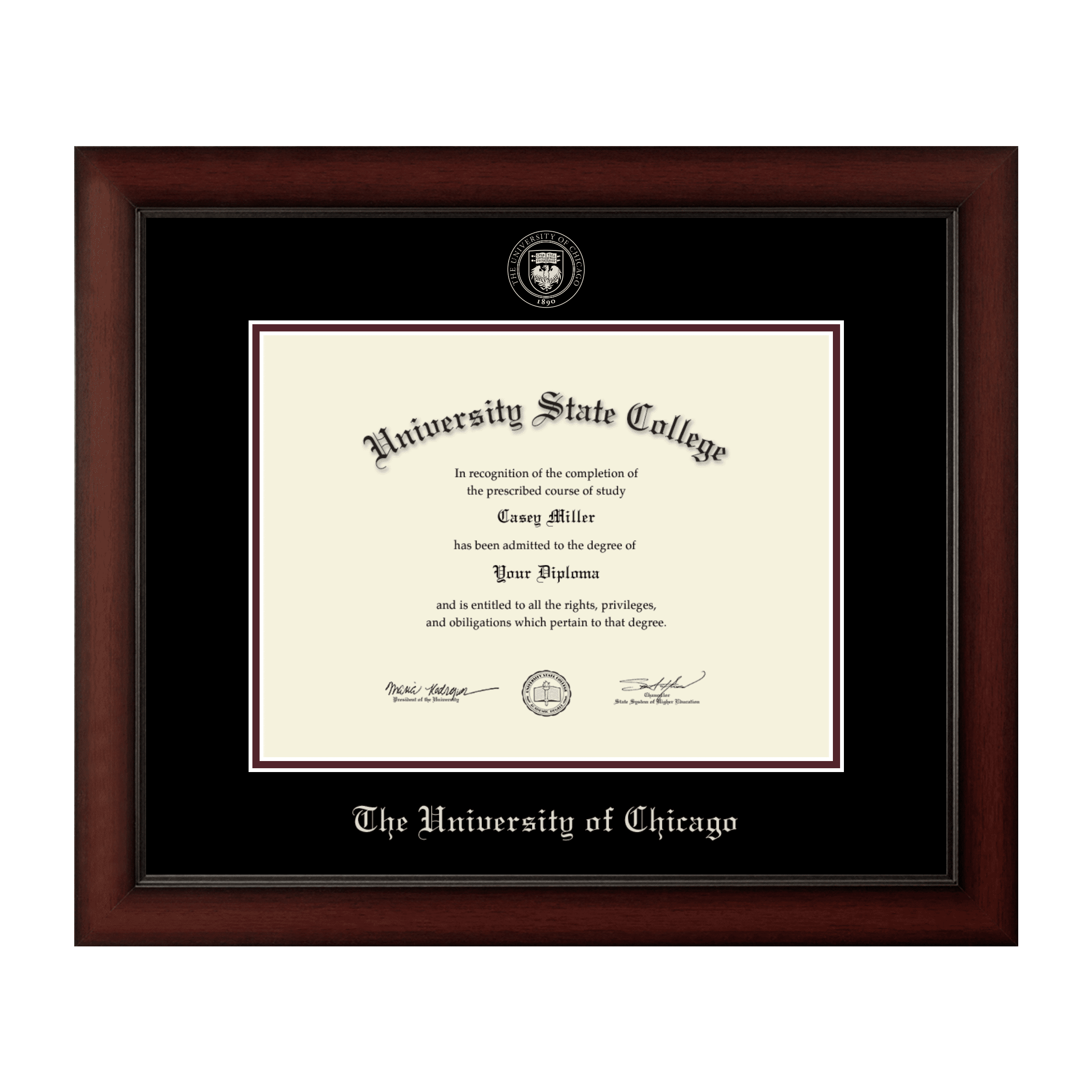 Framerly - U of C Diploma Frame with Black and Maroon Mat - Walmart.com
