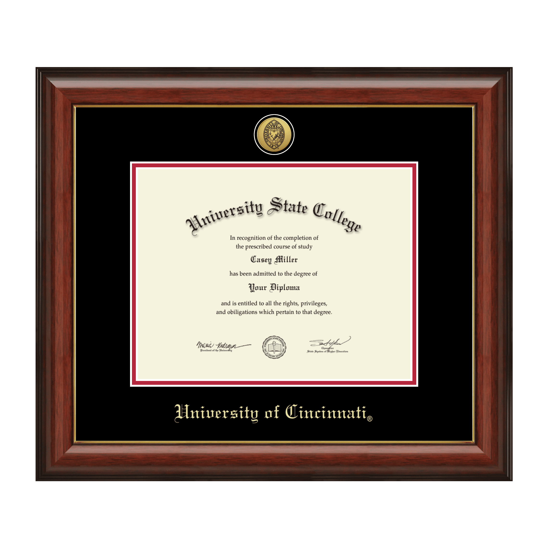 Framerly - UC Diploma Frame with Black and Red Mat - Walmart.com