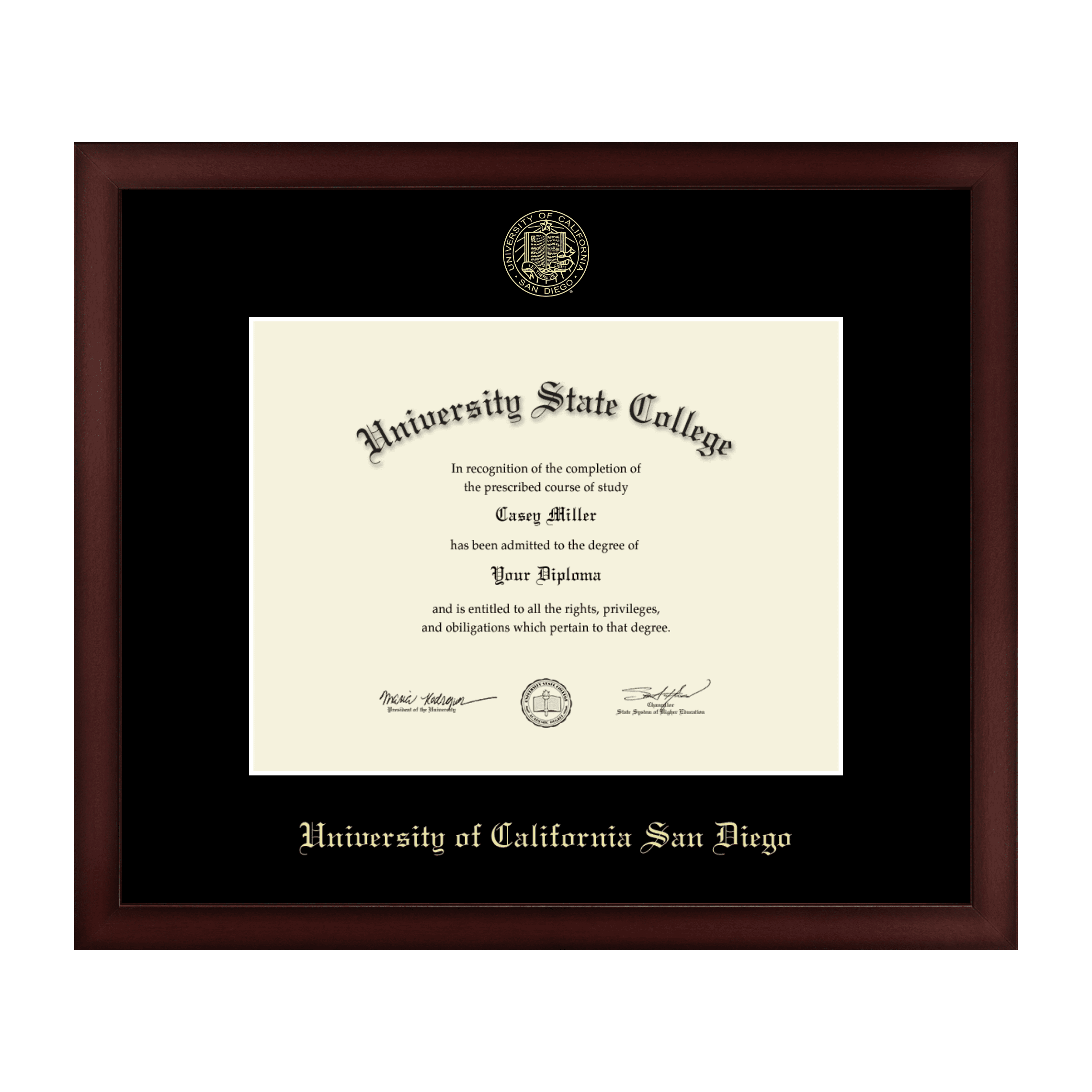 Framerly - UCSD Diploma Frame with Black Mat - Walmart.com
