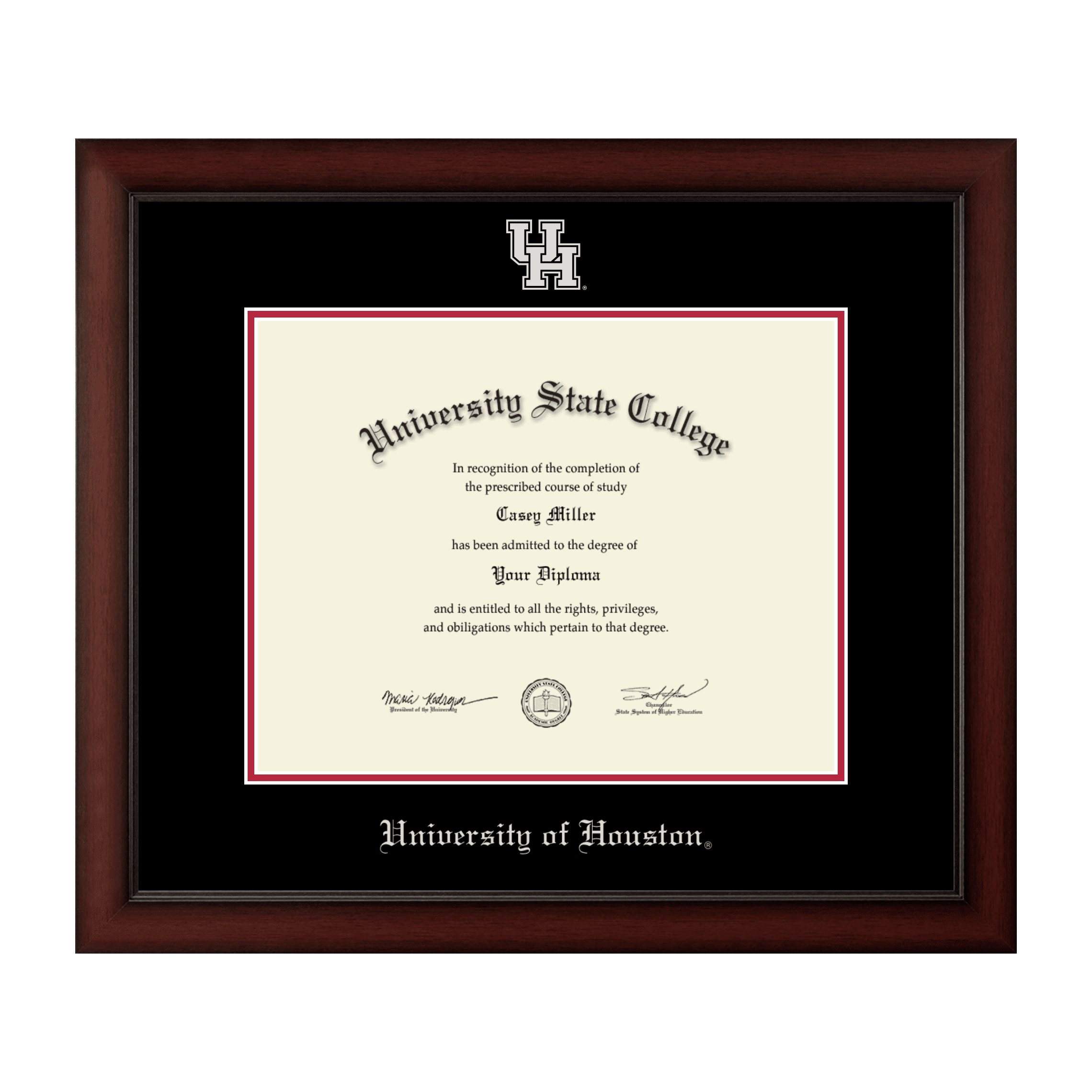 Framerly - UH Diploma Frame with Black and Red Mat - Walmart.com