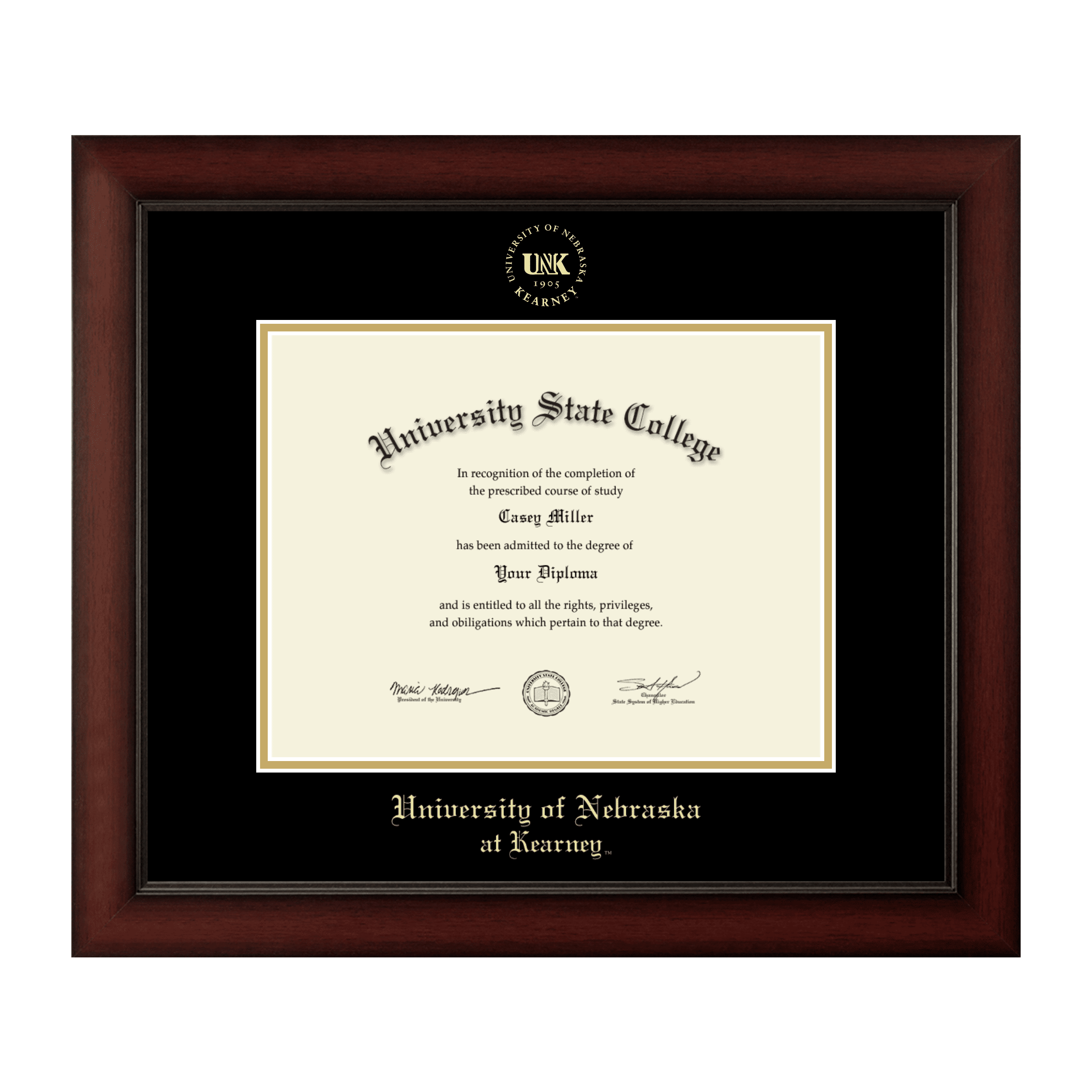 Framerly - UNK Diploma Frame with Black and Gold Mat - Walmart.com