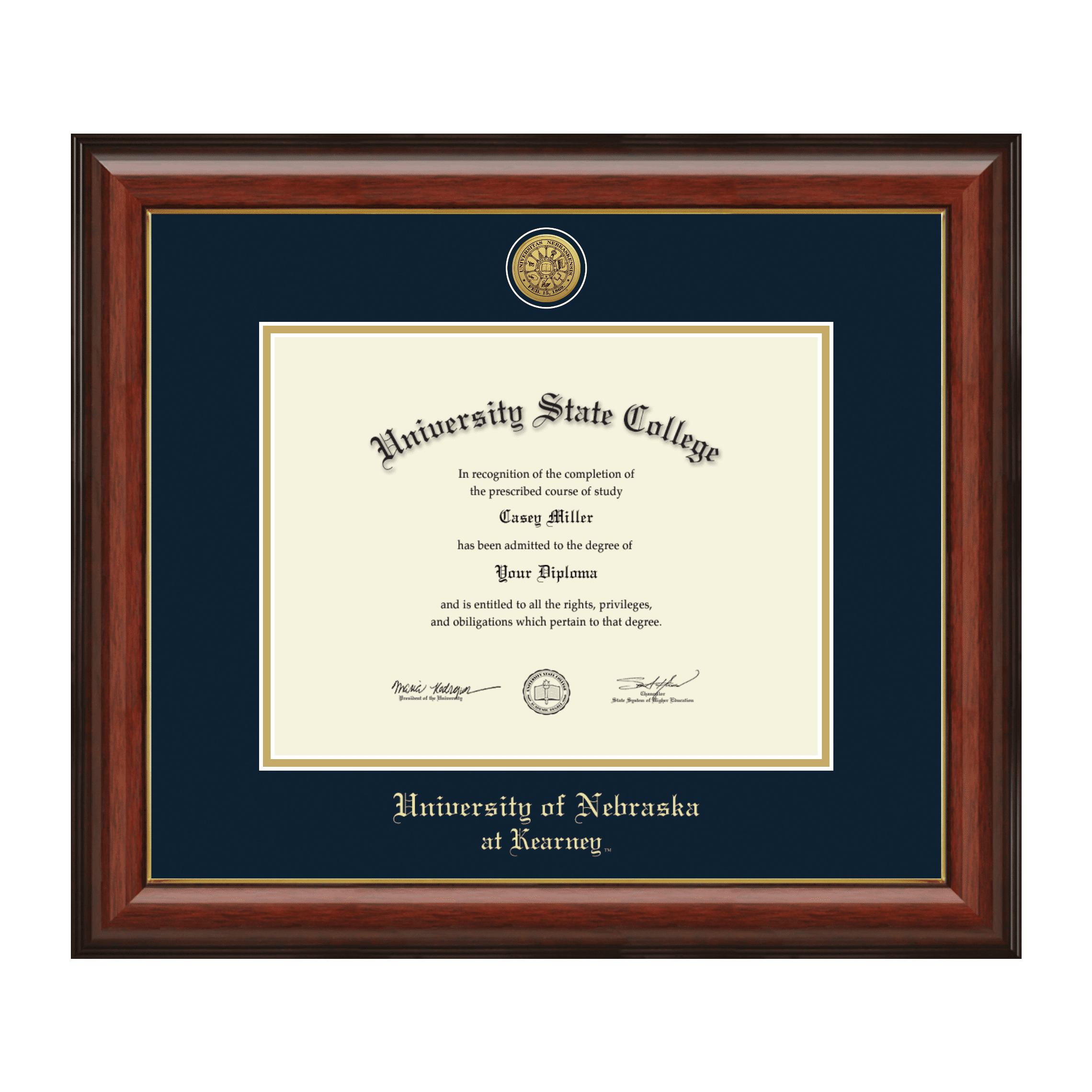 Framerly - UNK Diploma Frame with Navy and Gold Mat - Walmart.com