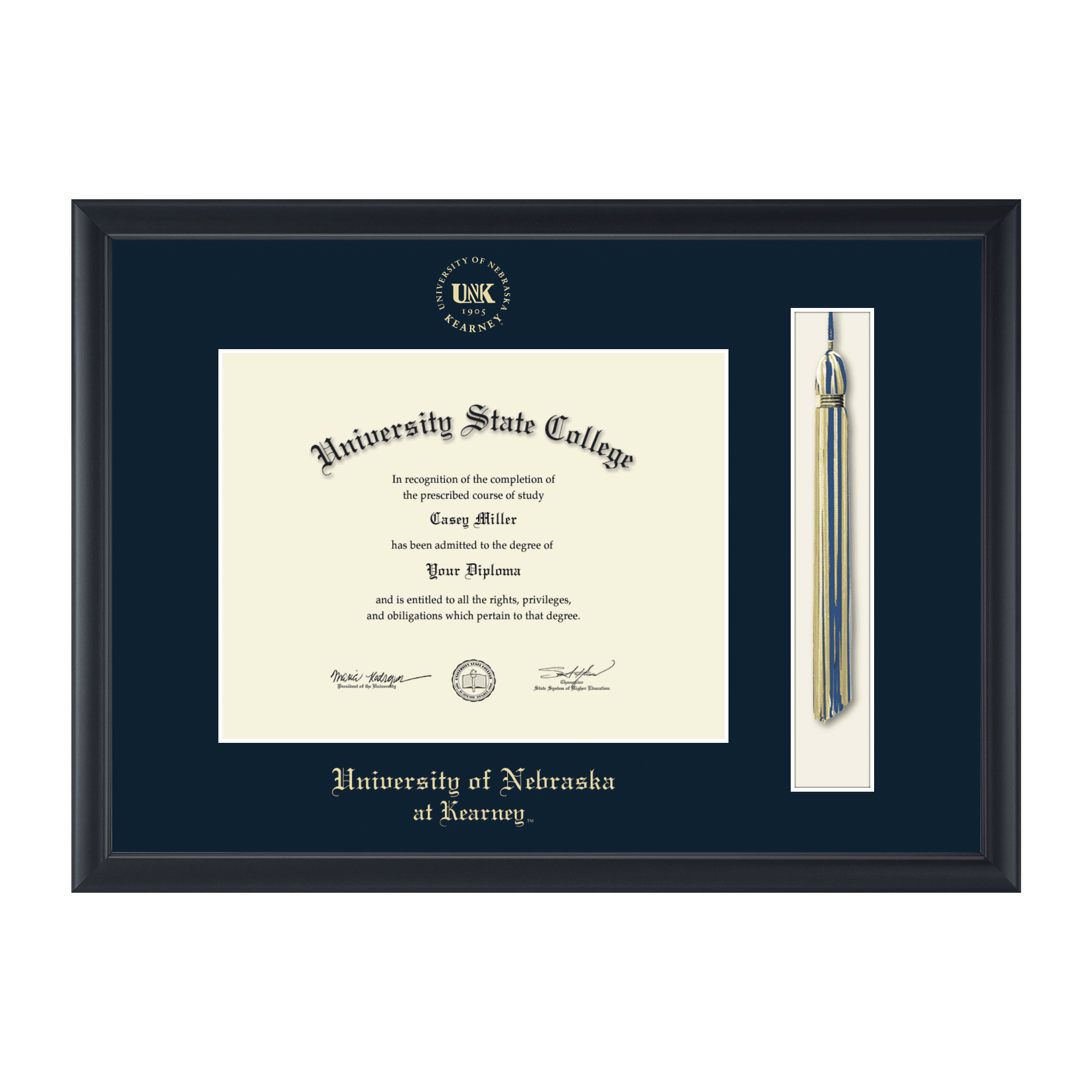 Framerly - UNK Tassel Diploma Frame with Navy Mat - Walmart.com