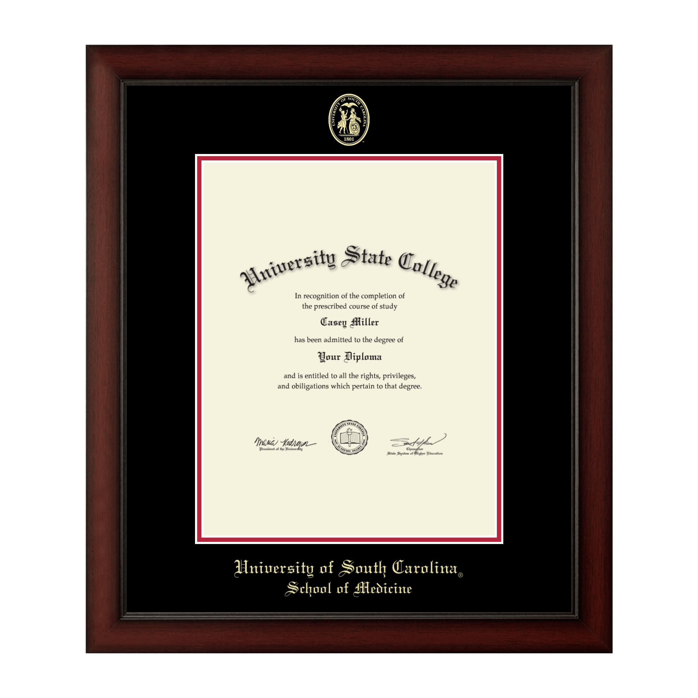 Framerly - USC Medicine Diploma Frame with Black and Red Mat - Walmart.com