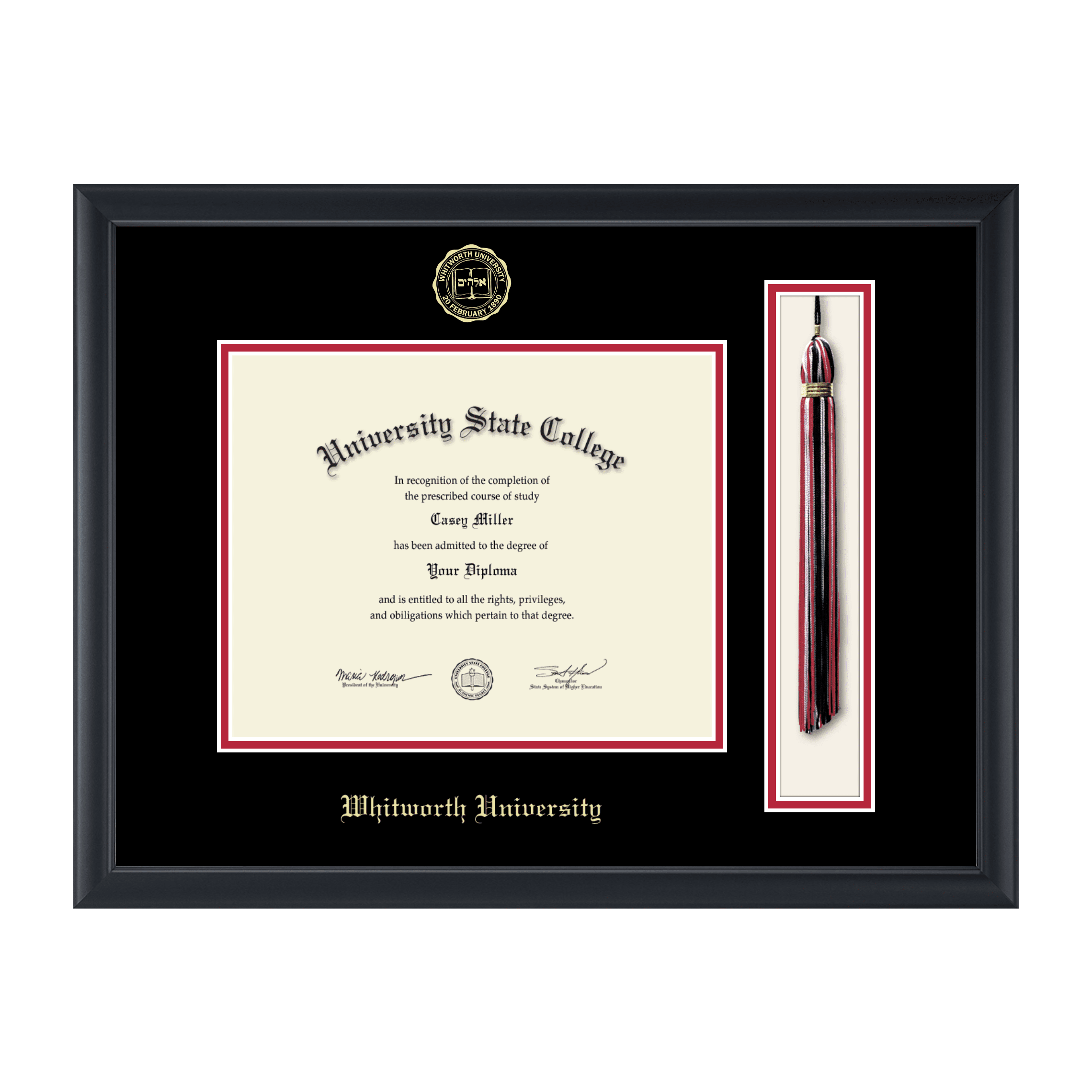Framerly - Whitworth Tassel Diploma Frame In Black Moulding - Walmart.com