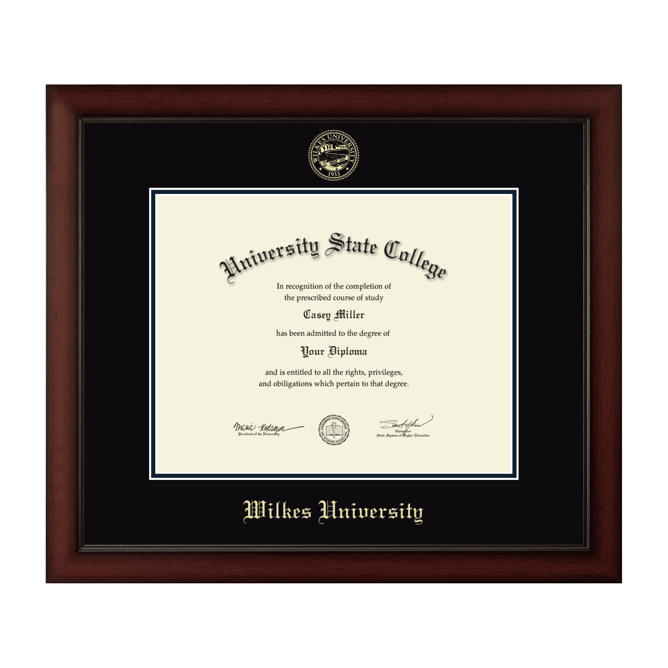 Framerly - Wilkes University 14w x 11h Diploma Frame - Fits a bachelor ...