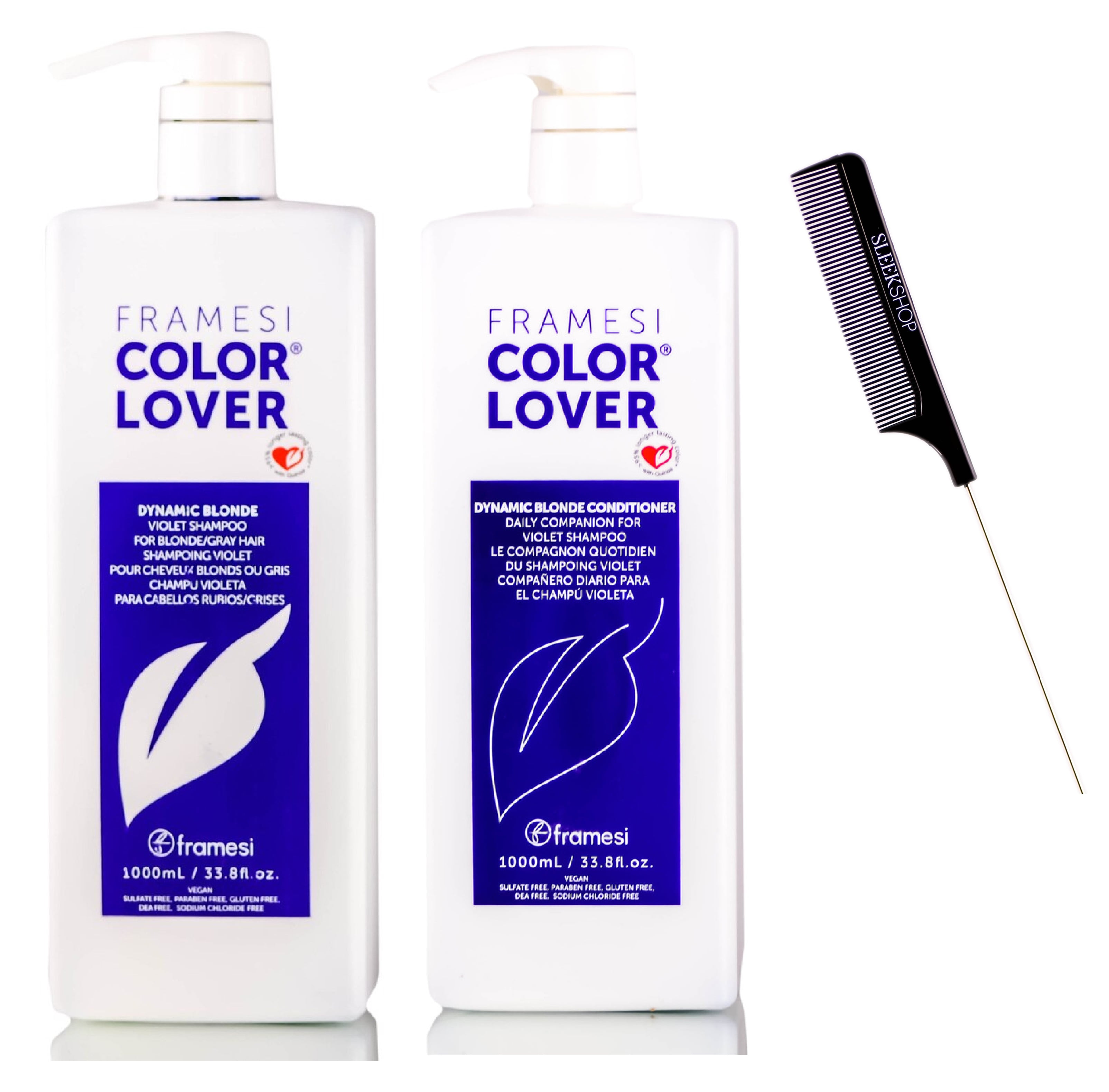 Framesi Color Lover DYNAMIC BLONDE Violet Shampoo & Conditioner DUO Set ...