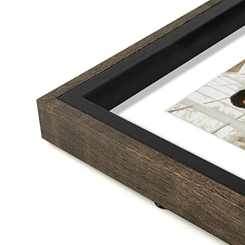 Frametory, 4x6 Five Picture Frame in Black and Walnut - 11x14 Collage ...