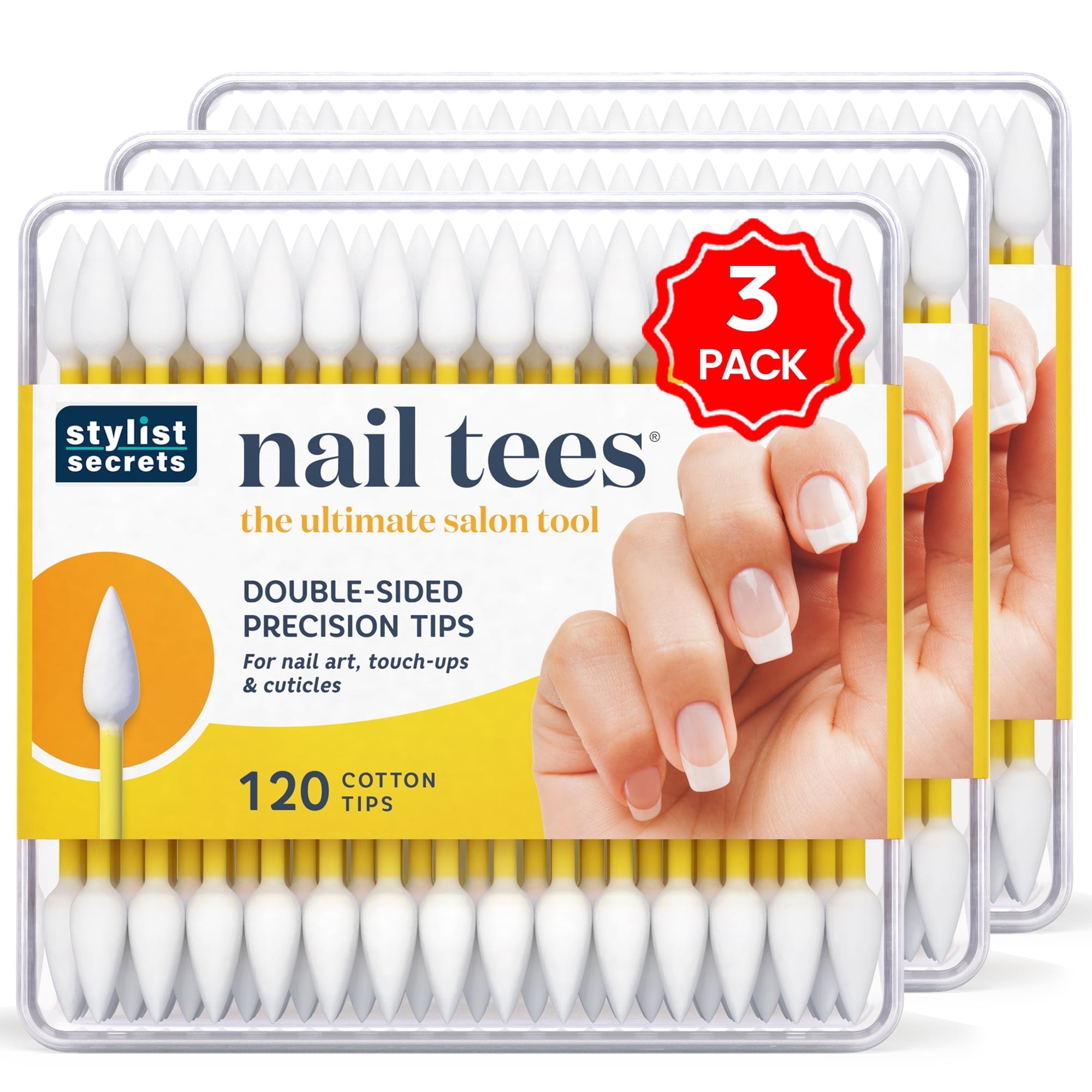 Fran Wilson NAIL TEES COTTON TIPS 120 Count (3 PACK) - The Ultimate ...