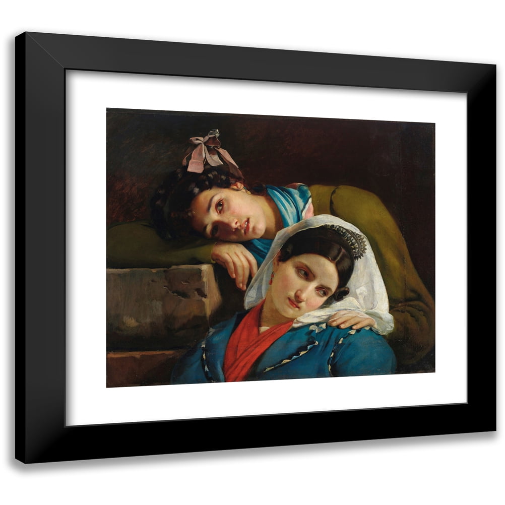 François-Joseph Navez 23x20 Black Modern Framed Museum Art Print Titled ...