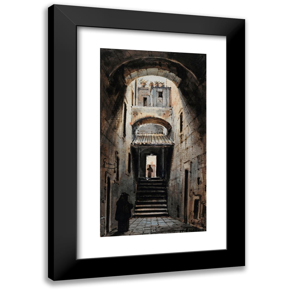 François-Marius Granet 10x14 Black Modern Framed Museum Art Print ...