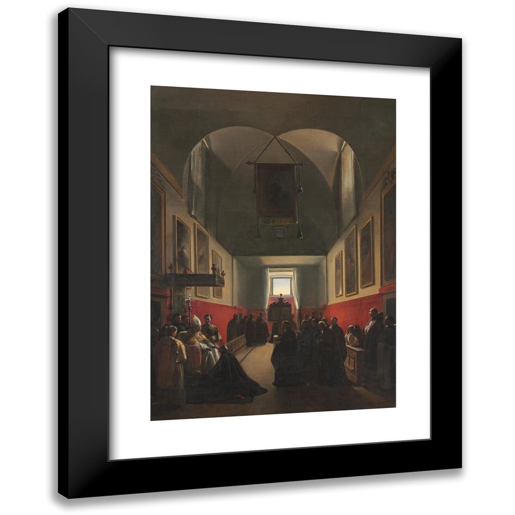 François-Marius Granet 14x18 Black Modern Framed Museum Art Print ...