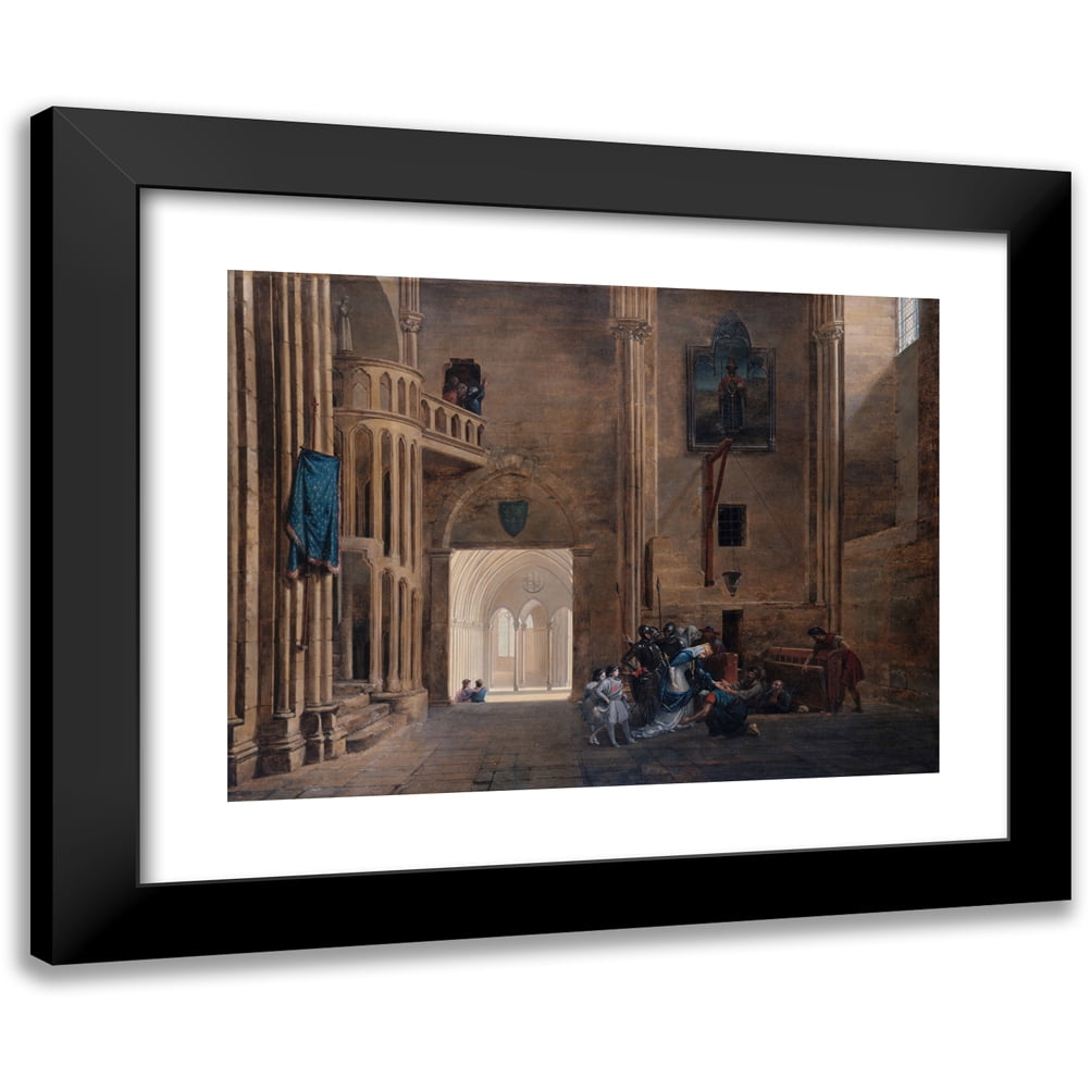 François-Marius Granet 24x19 Black Modern Framed Museum Art Print ...