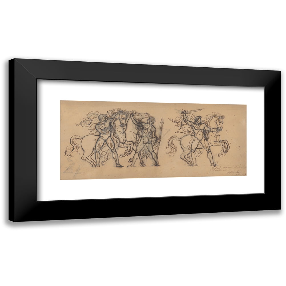 François Rude 14x8 Black Modern Framed Museum Art Print Titled - Three ...