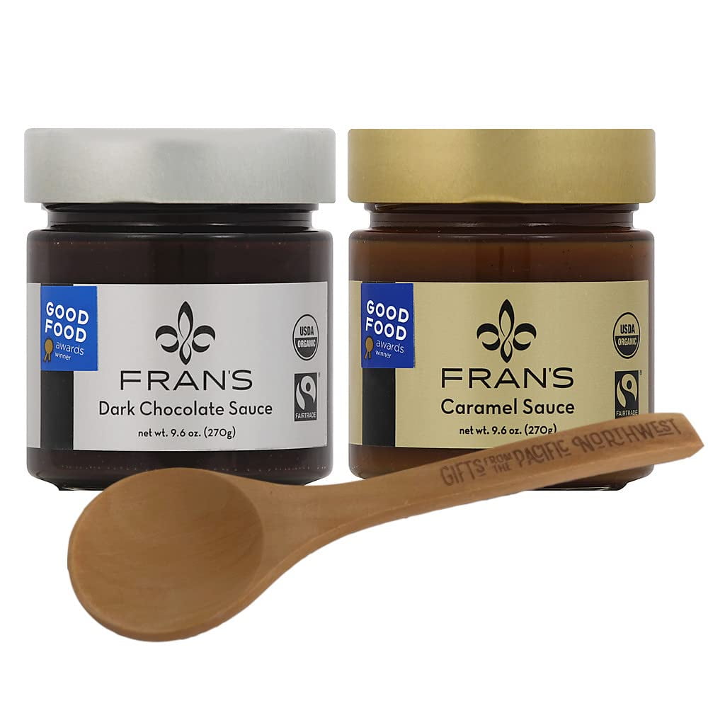 Fran's Dessert Sauce Gift Set I Caramel & Dark Chocolate Bundle with ...