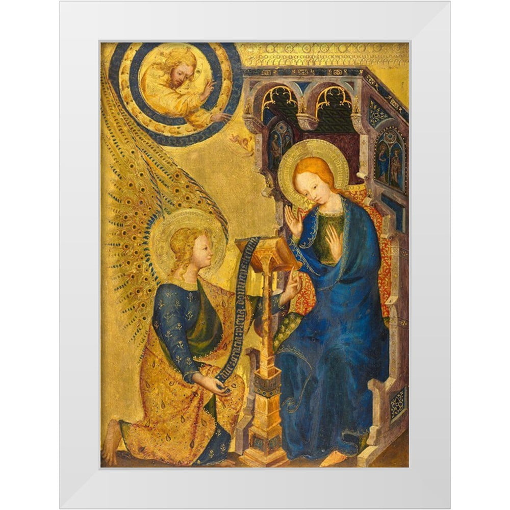 France 14th Century 11x14 White Modern Wood Framed Museum Art Print Titled - The Annunciation ...
