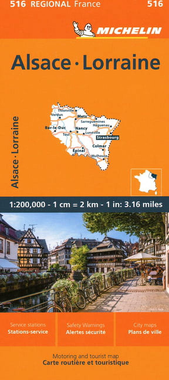 France: Alsace, Lorraine Map 516 (Sheet map, folded) - Walmart.com