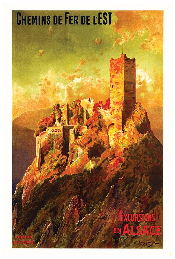 France - Alsace - Vintage Travel Poster (12x18Inches) - Walmart.com