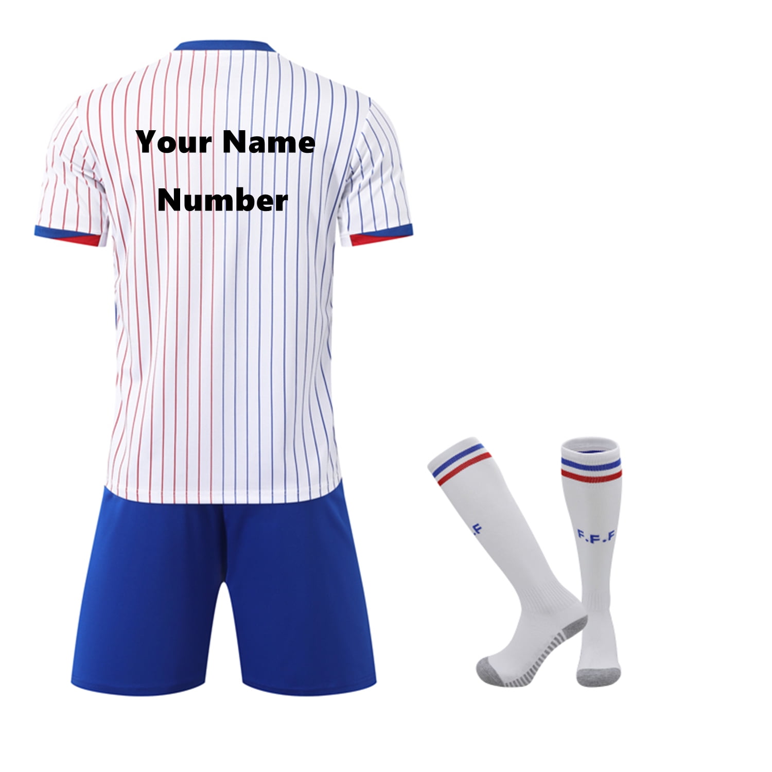 France Away UEFA Euro Cup 2024 Customized Soccer Jersey Kit - Walmart.com