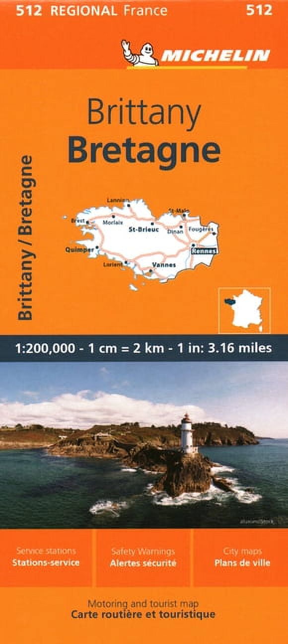 France: Brittany Map 512 (Sheet map, folded) - Walmart.com