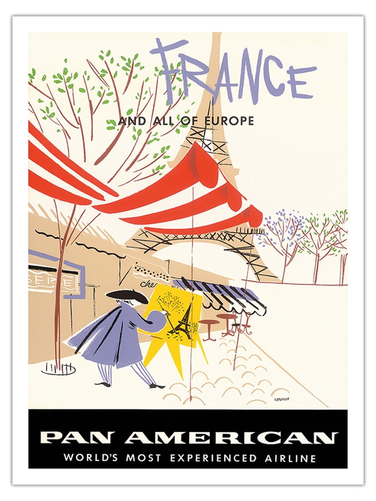France & All Of Europe - French Painter Eiffel Tower Paris - Vintage ...