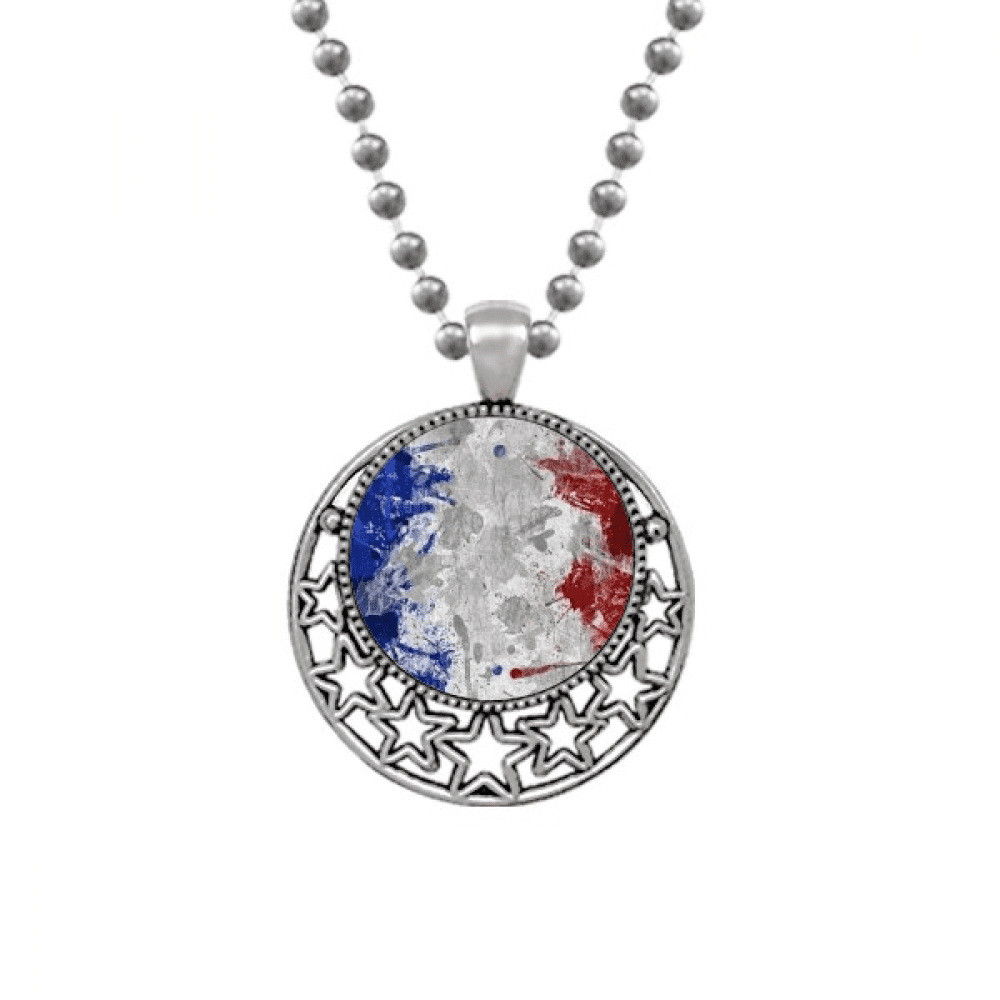France Flag Country City Culture Necklaces Pendant Retro Moon Stars ...