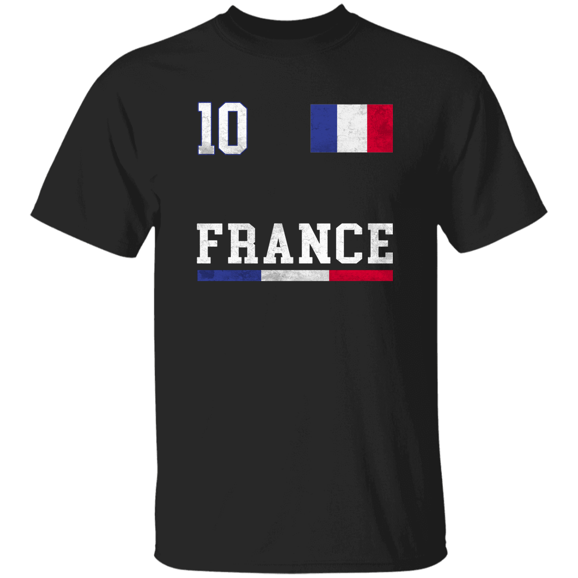 France Flag Emblem French Pride Proud Men Women Soccer Fan T-Shirt ...