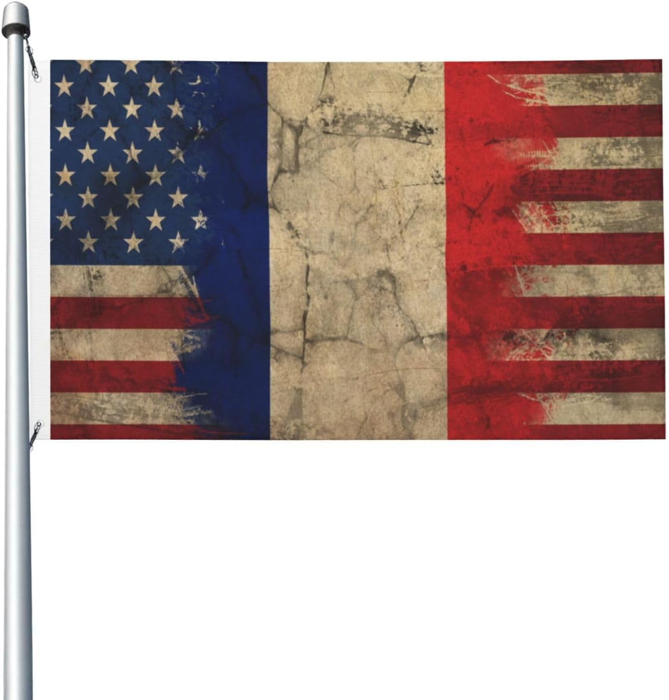 France Flag French American Flag 3x5 FT Flag - Vivid Printing, Indoor ...