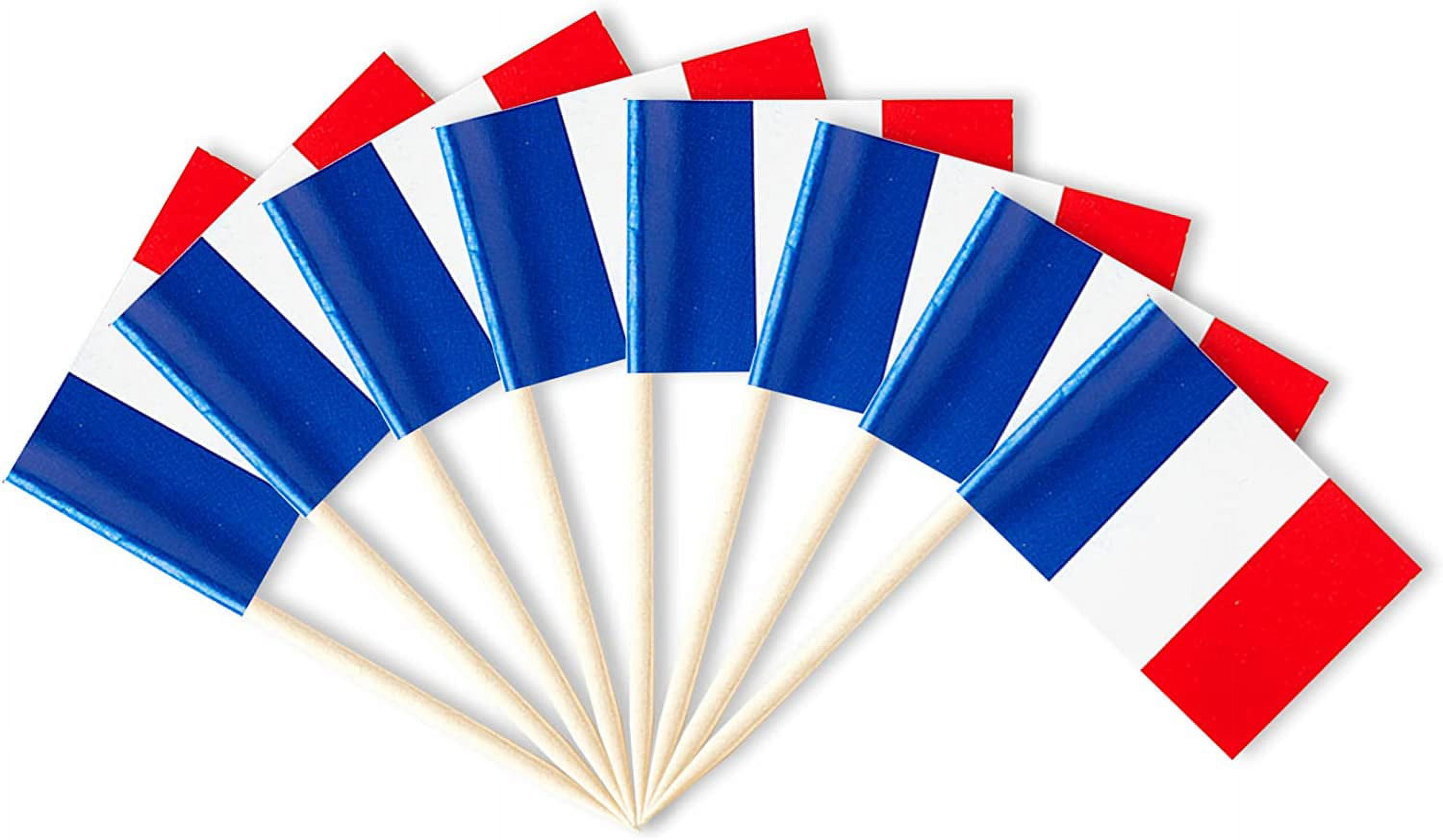 France Flag French Miniature Toothpick Flags Decorations Small Cupcake ...