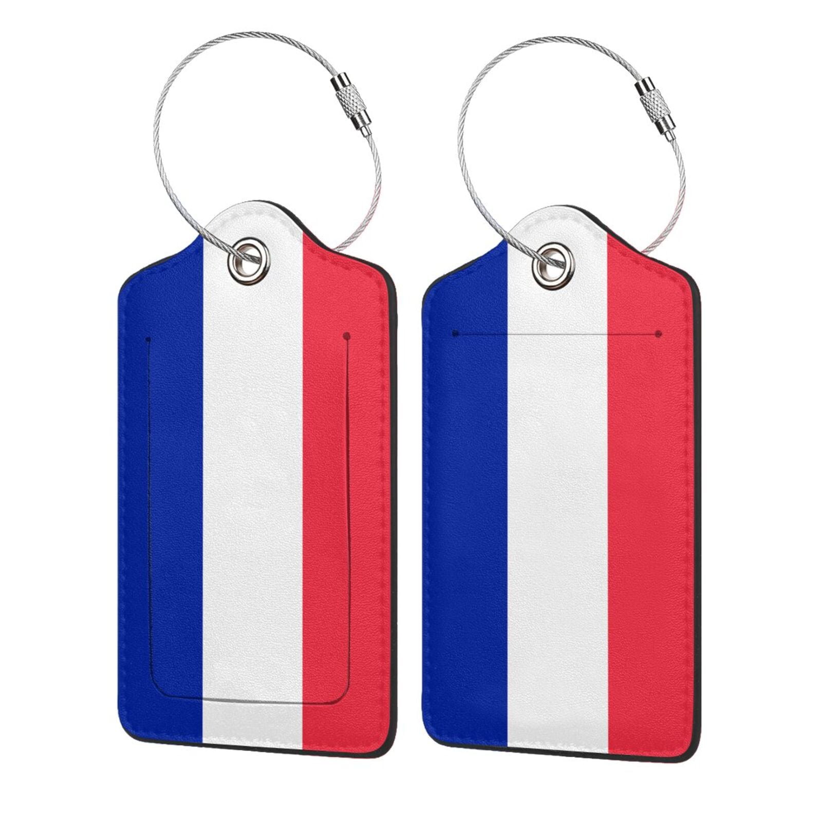 France Flag Luggage Tags for Suitcases Travel ID Identification Labels ...