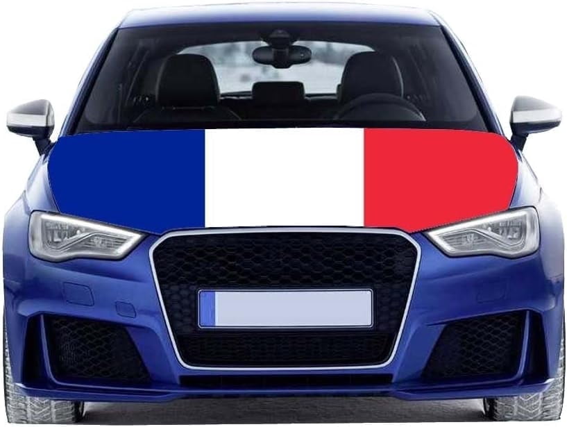 France Flag Oversized Car Hood Cover 3.3X5FT/6X7FT 100% Polyester ...