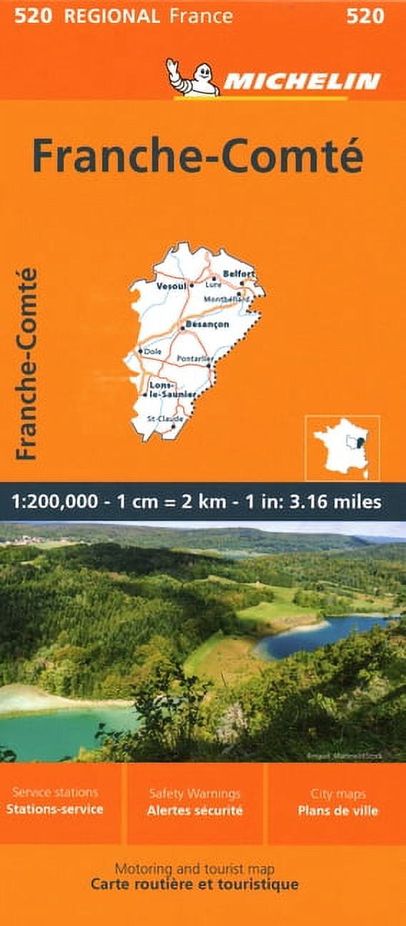 Franche-Comte - Michelin Regional Map 520 - Walmart.com