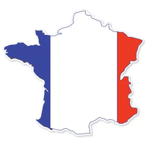 France French Map Flag Bumper Sticker Decal Phone Decal Water Bottle ...