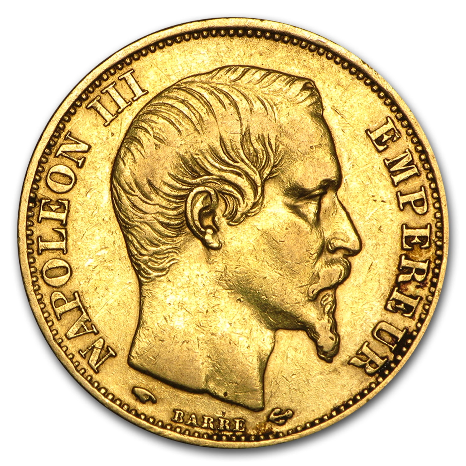 France Gold 20 Francs Napoleon III (1852-1860) Avg Circ - Walmart.com