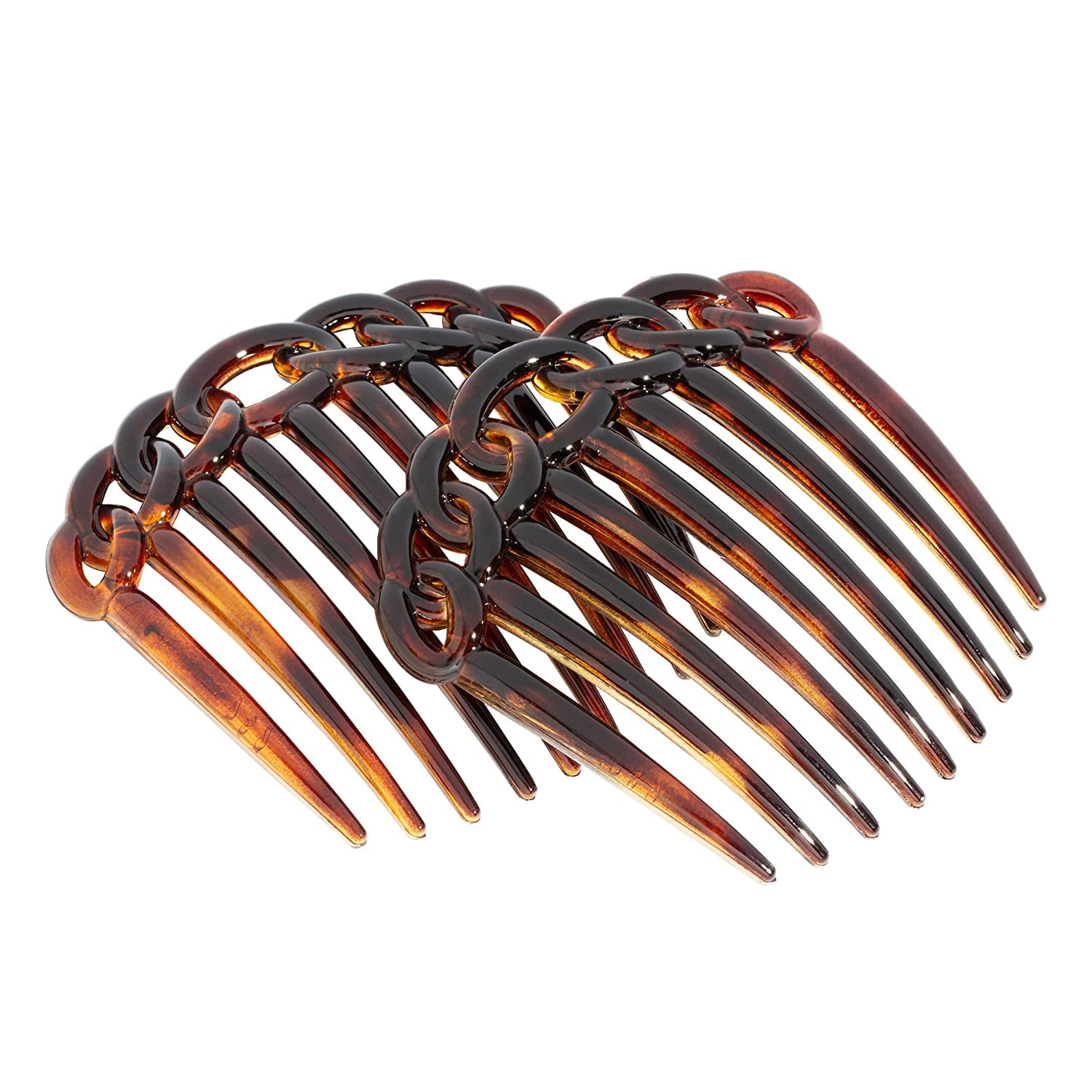 France Luxe Chain Link Side Comb Pair, Tortoise - Walmart.com
