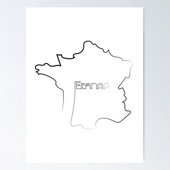 France Map | One Line Art | One Line Artist | Minimal Art | Map Of ...