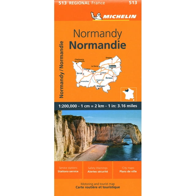 France: Normandy Map 513 (Sheet map, folded) - Walmart.com