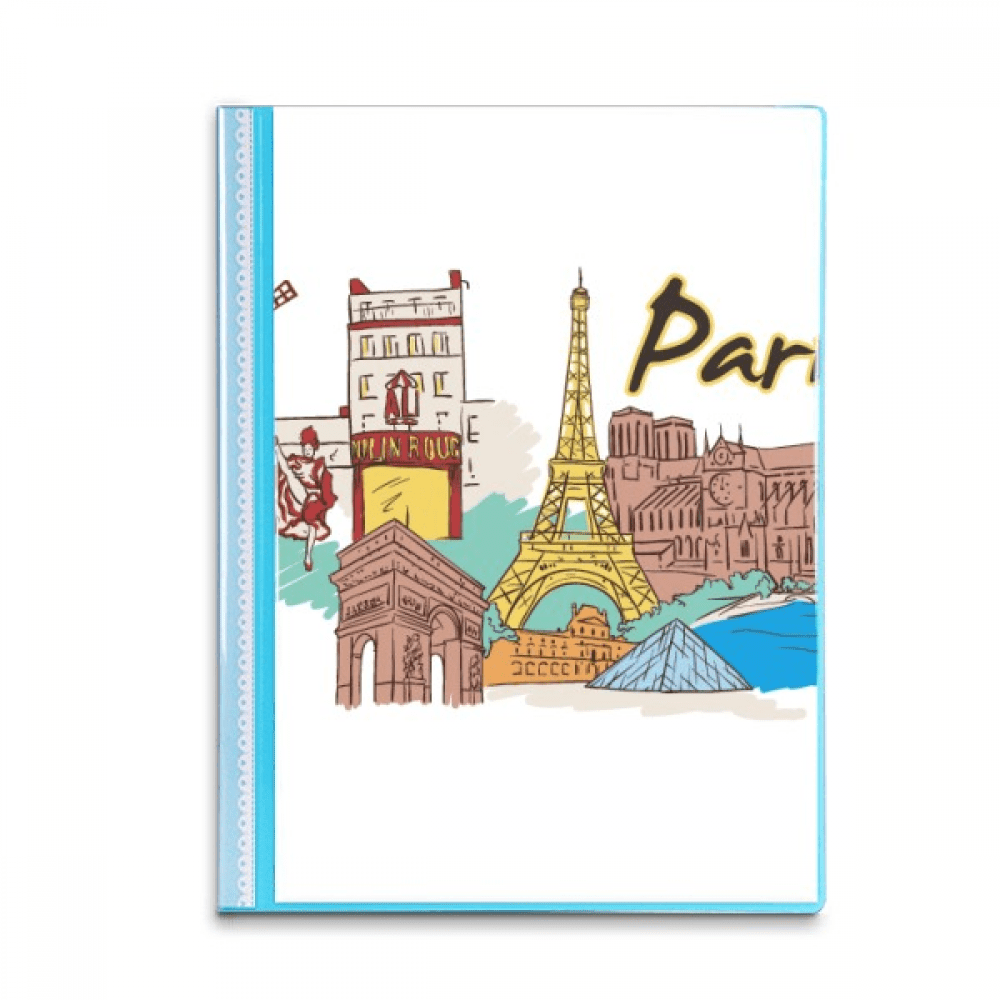 France Paris Eiffel Tower Watercolor Book Sheet Protectors Portfolio ...