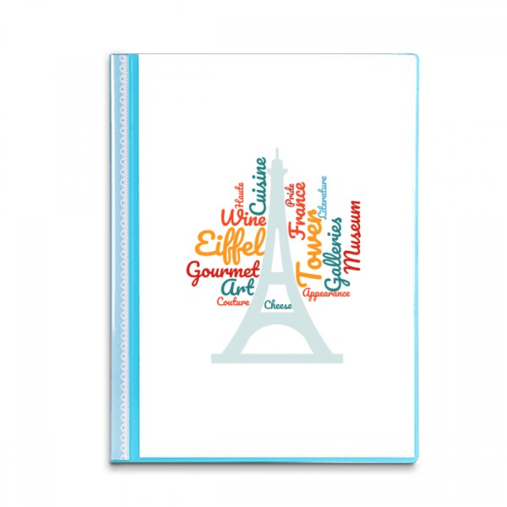 France Paris Eiffel Tower Wordcloud Book Sheet Protectors Portfolio ...